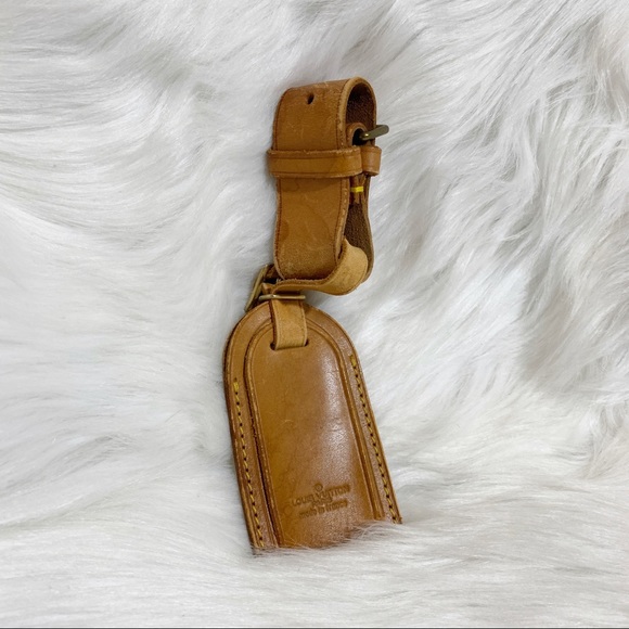 Louis Vuitton | Accessories | Authentic Louis Vuitton Leather Name Tag ...